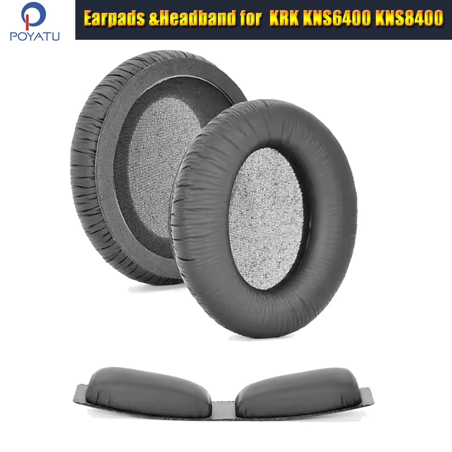 Серые амбушюры POYATU для KRK KNS6400/KNS8400