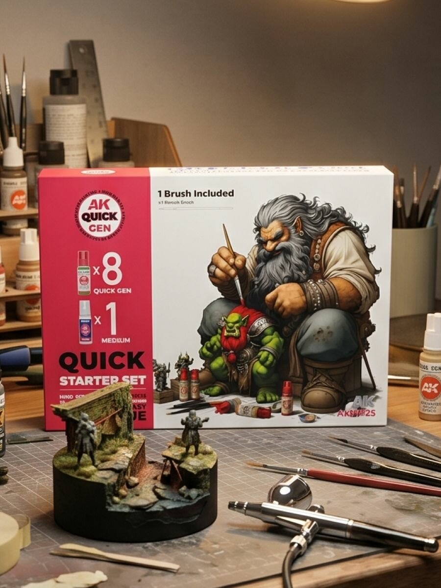 Набор акриловых красок AK Interactive - QUICK GEN Starter Set — фото 1