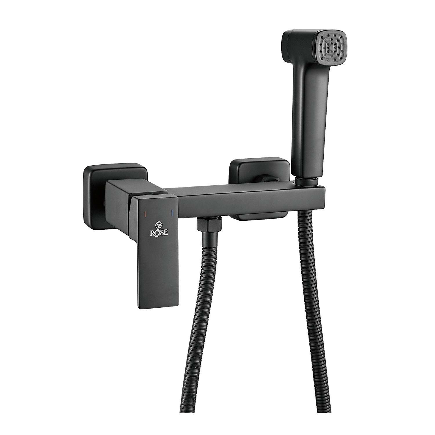 Гигиенический душ со смесителем Rose R2805H-1 цвет Черный