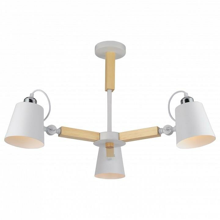 Люстра Arte Lamp Oscar A7141PL-3WH цвет плафона подвески Белый, цвет арматуры Белый, Коричневый