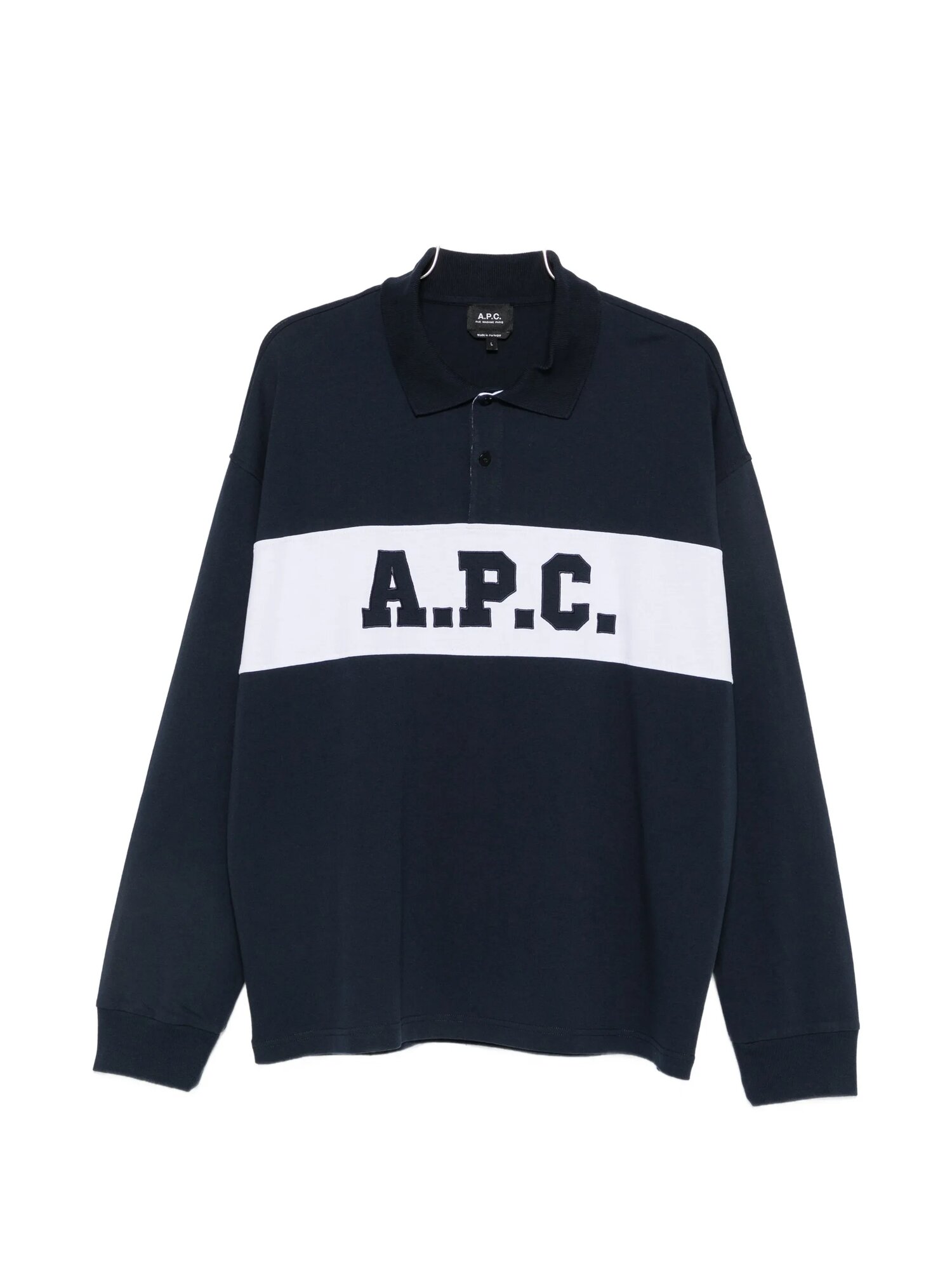 Рубашка Logo-print long-sleeve polo shirt