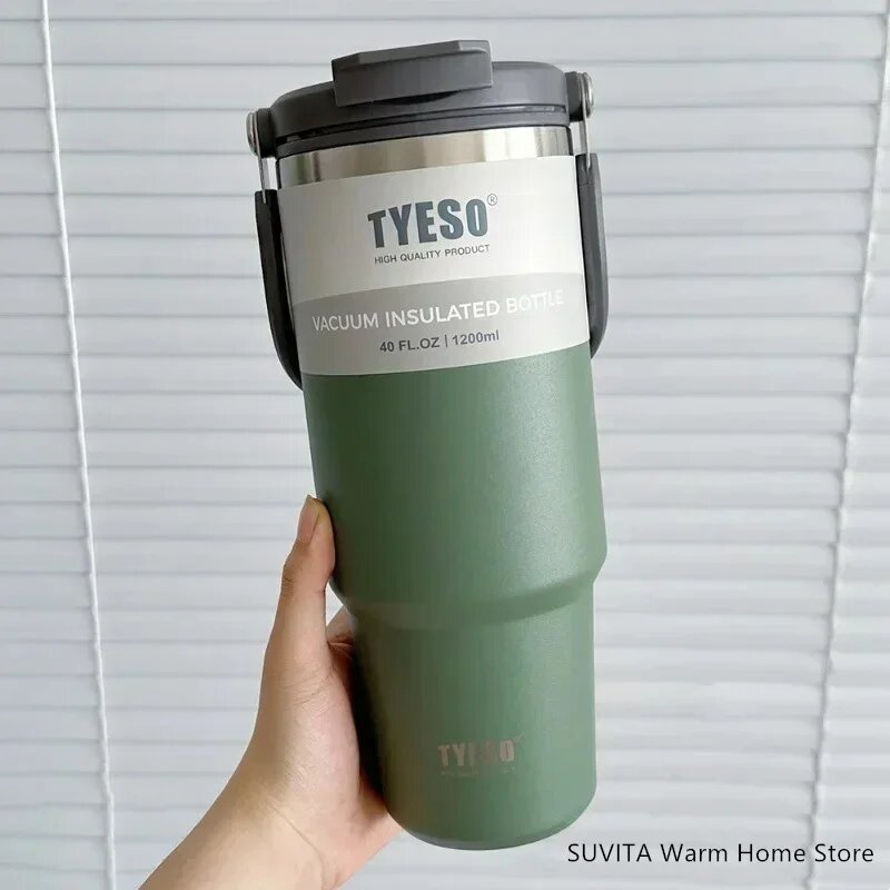 Термос Tyeso из нержавеющей стали Зеленый, 1200ML, Green-1pcs