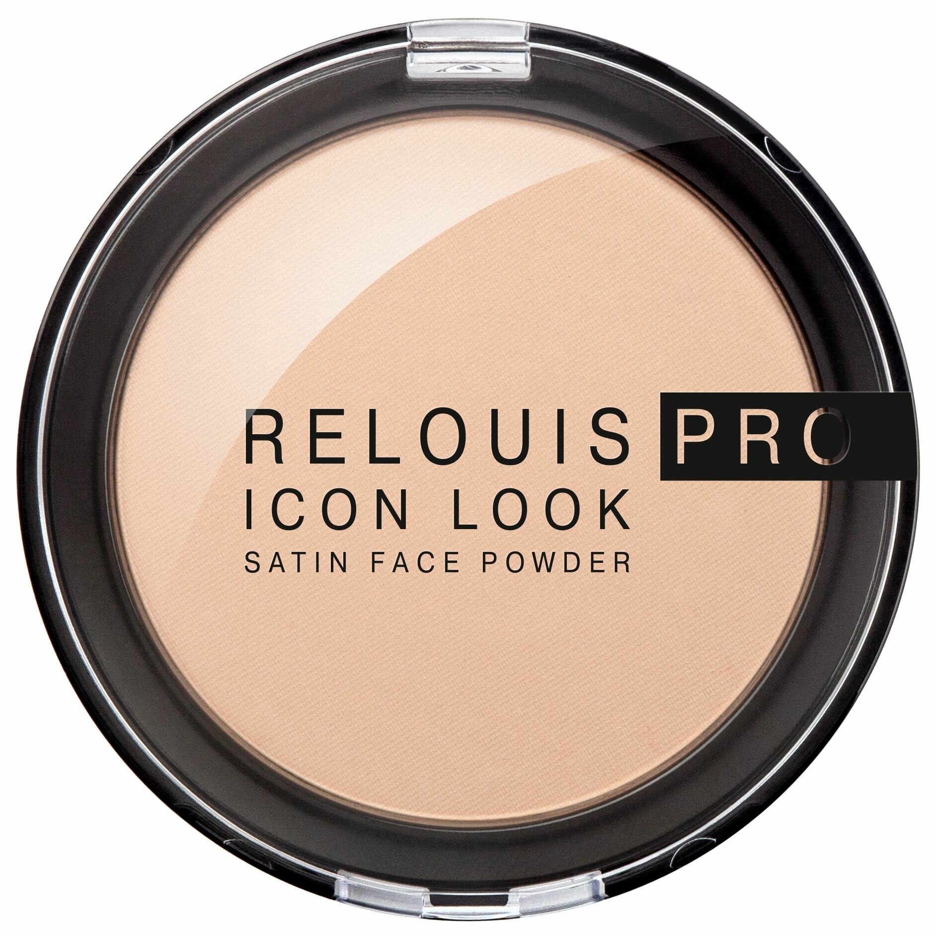 Пудра компактная Icon Look Satin Face Powder 01 натуральный с нейтральный подтоном Relouis PRO