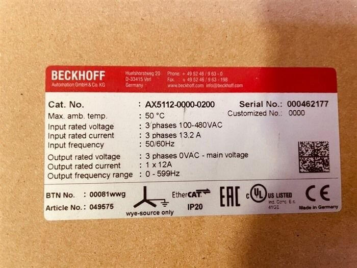 Модуль Beckhoff AX5112