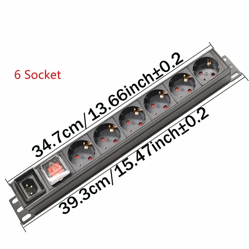 Распределительный блок питания PDU 2-8 мест NO Plug NO Wire, 6 Socket