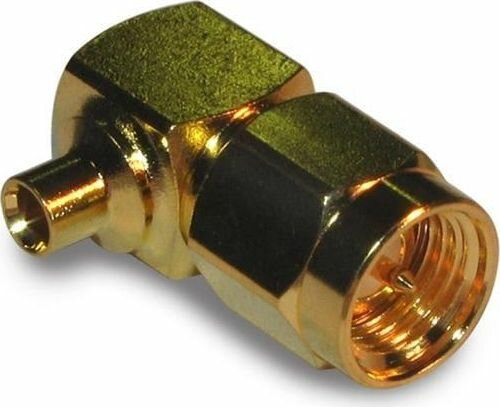 AMPHENOL 132111 Вилка; SMA; "папа"; угловой 90 град; 50Ом; пайка; на провод; тефлон, 1шт
