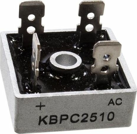 Диодный мост DC KBPC2510 Однофазный выпрямительный мост Urmax 1000В If 25А Ifsm 400А 1шт