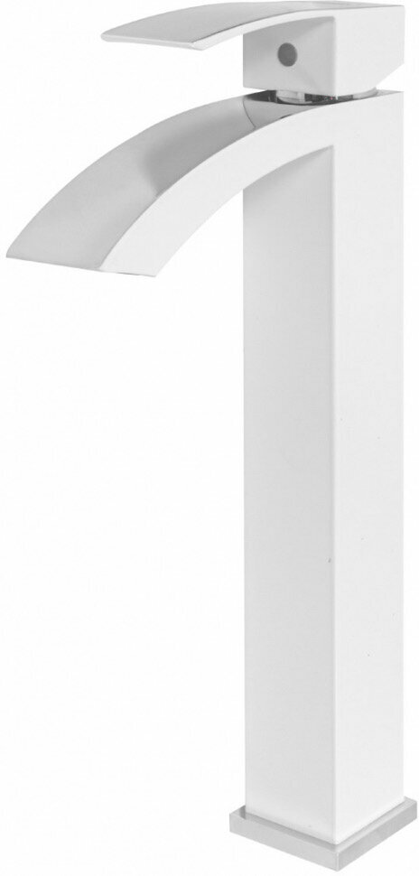 Cмеситель для раковины Hansberge CUBITO H2077W Белый хром