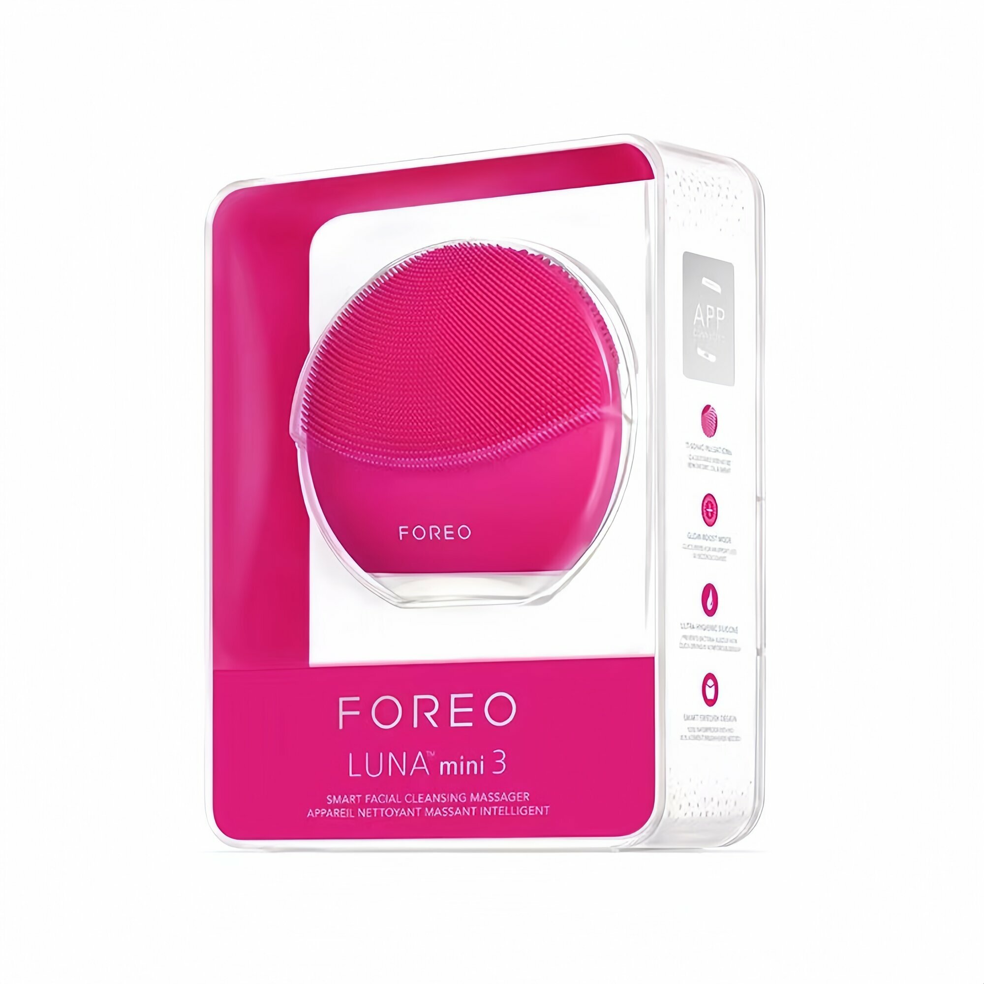 FOREO LUNA mini 3 Электрическая очищающая щеточка для лица для всех типов кожи, Fuchsia