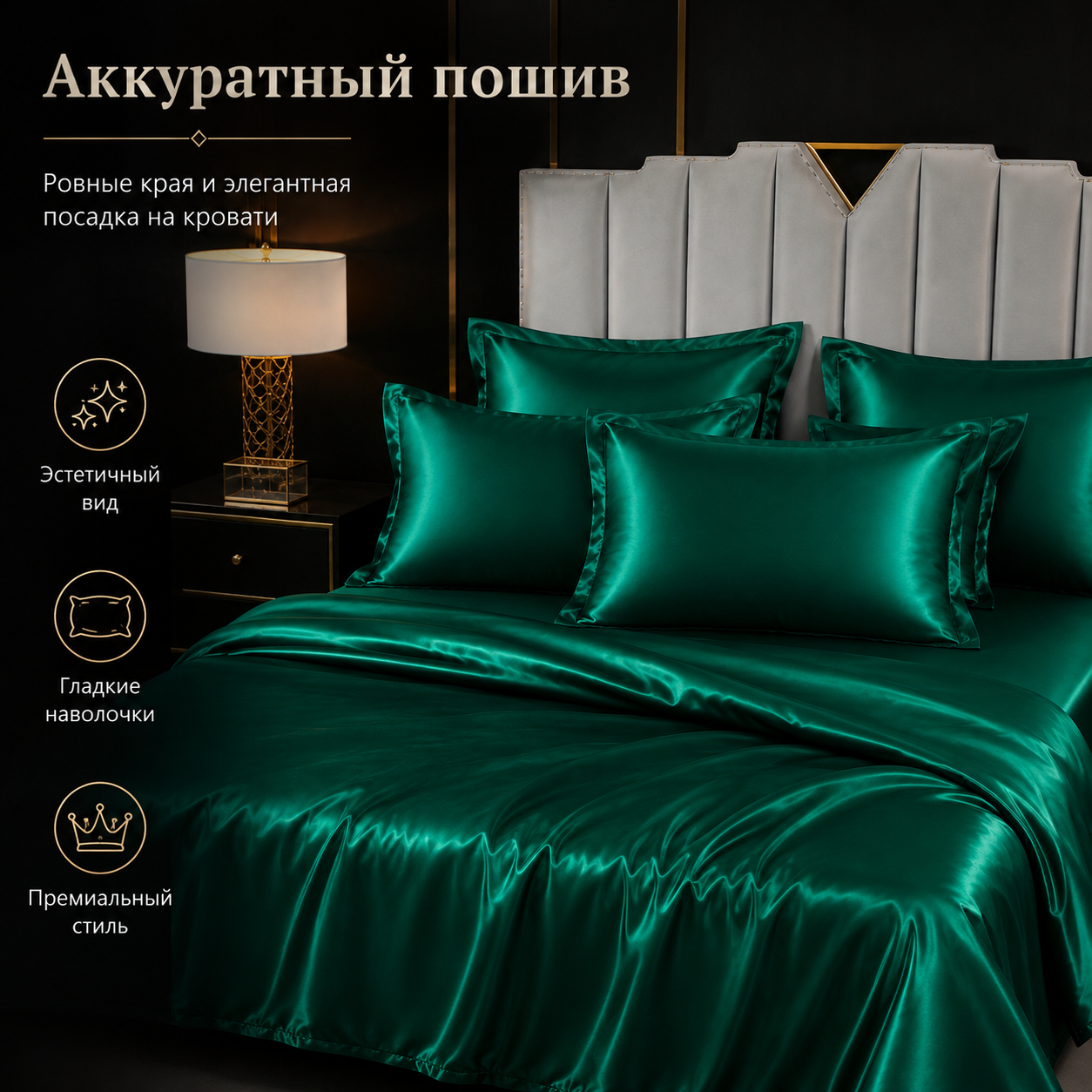 Комплект постельного белья, Сатин, Сатен, Полуторный, наволочки 48x74，покрывало для одеяла200x230, простыня 230x245