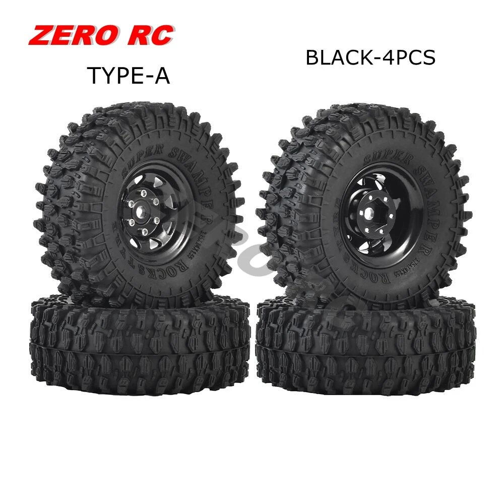Металлические вездеходные шины COOL RACING 1,55 дюйма для RC Truck A BK 4PCS