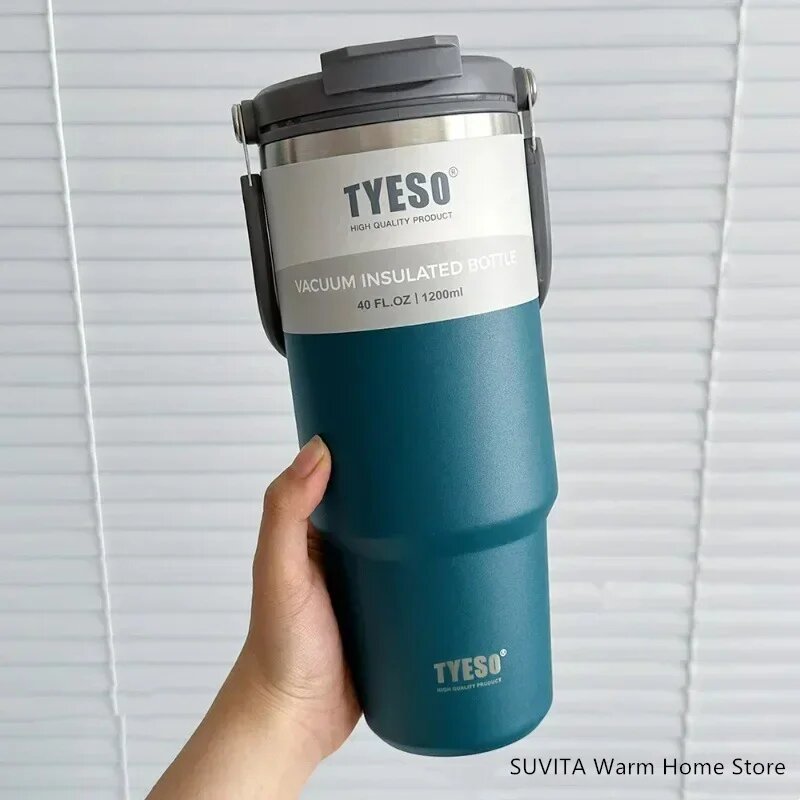 Термос Tyeso 900мл, голубой