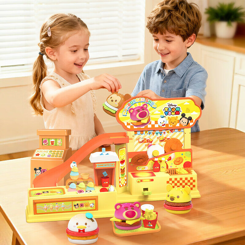 Набор для ролевых игр Disney Tsum Tsum Delicious Burger Shop Light Edition, детская кухонная игрушка для детей 3-6 лет