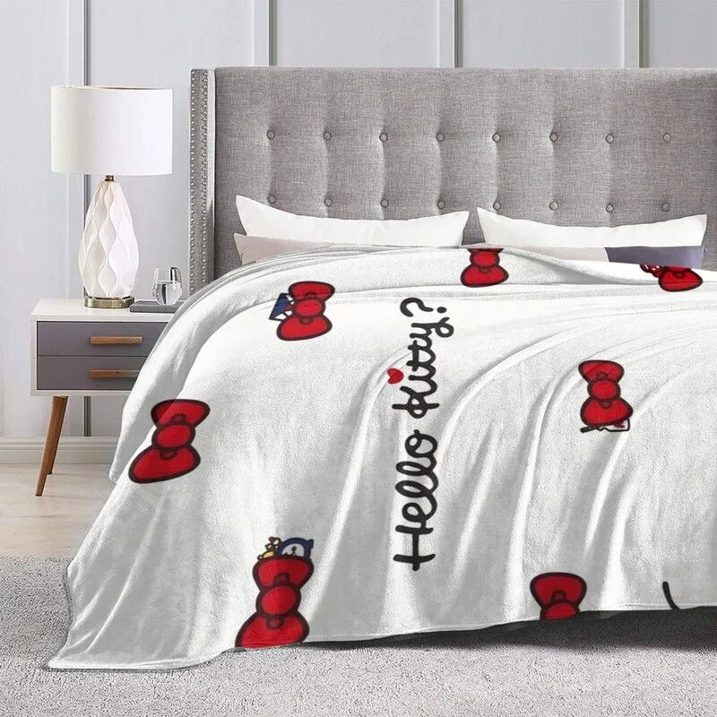 SANRIO Плед с фотопринтом Hello Kitty Пледы Привет Китти , Фланель, 100 см х 75 см