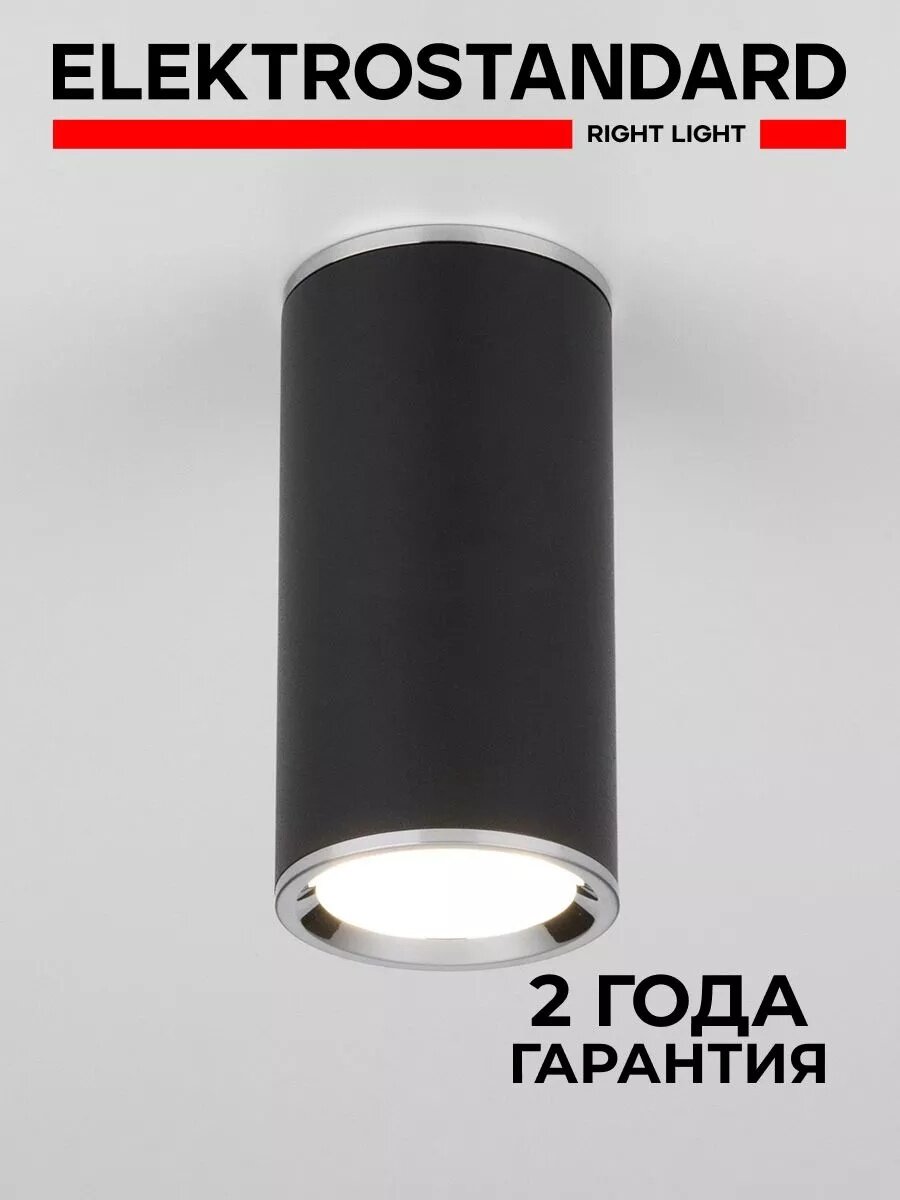 Спот / Накладной потолочный светильник Elektrostandard Rutero DLN101, GU10, BK черный