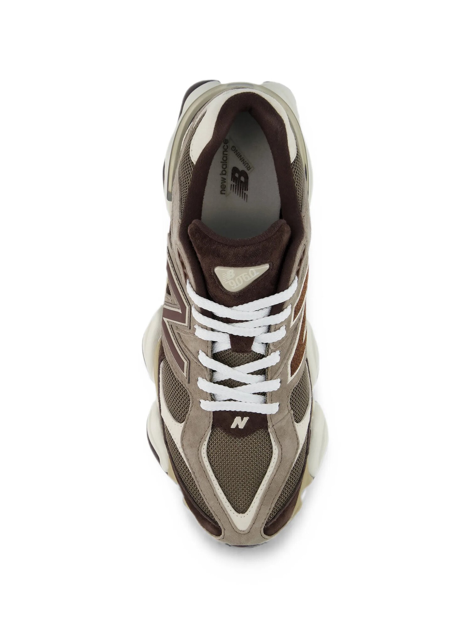 Кроссовки New Balance 9060, размер 11 US, коричневый/серый/оранжевый — фото 1
