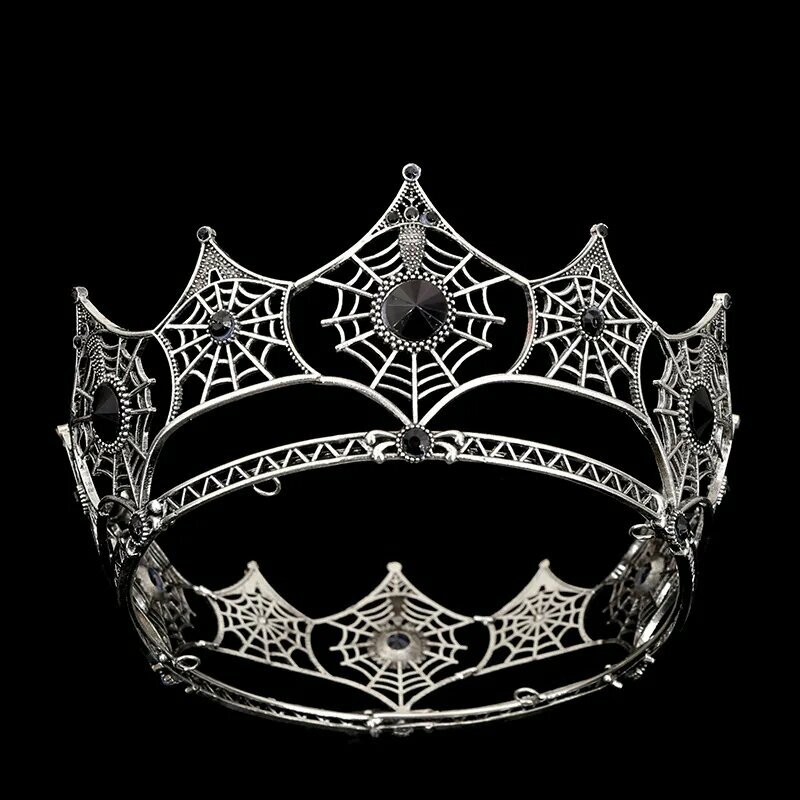 Короны-тиары черные и серебряные Blessed Deer Silver 1