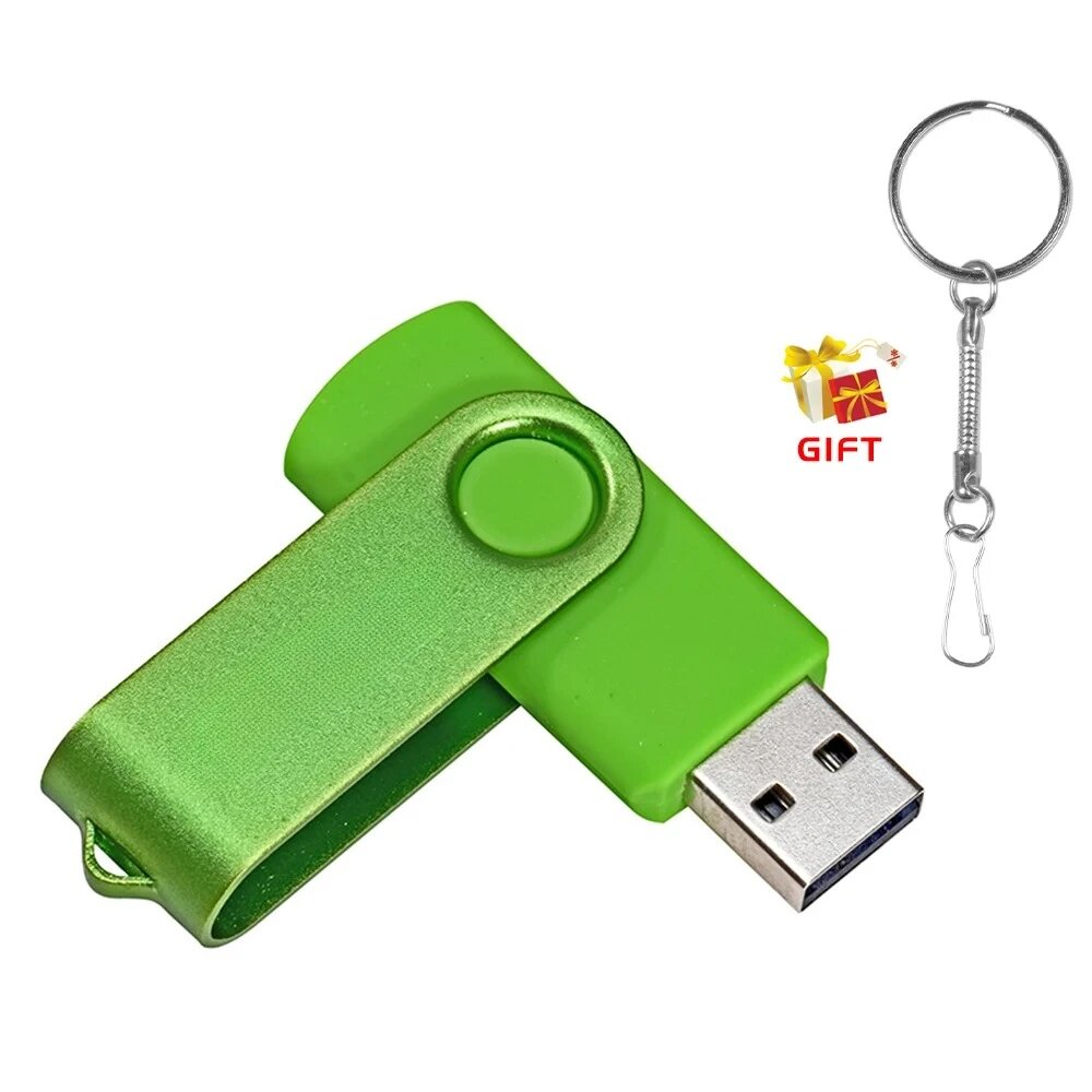 USB-флешка JASTER 4 ГБ, 8 ГБ, 16 ГБ, 32 ГБ, 64 ГБ, 128 ГБ Зеленый, 8 ГБ, зеленый