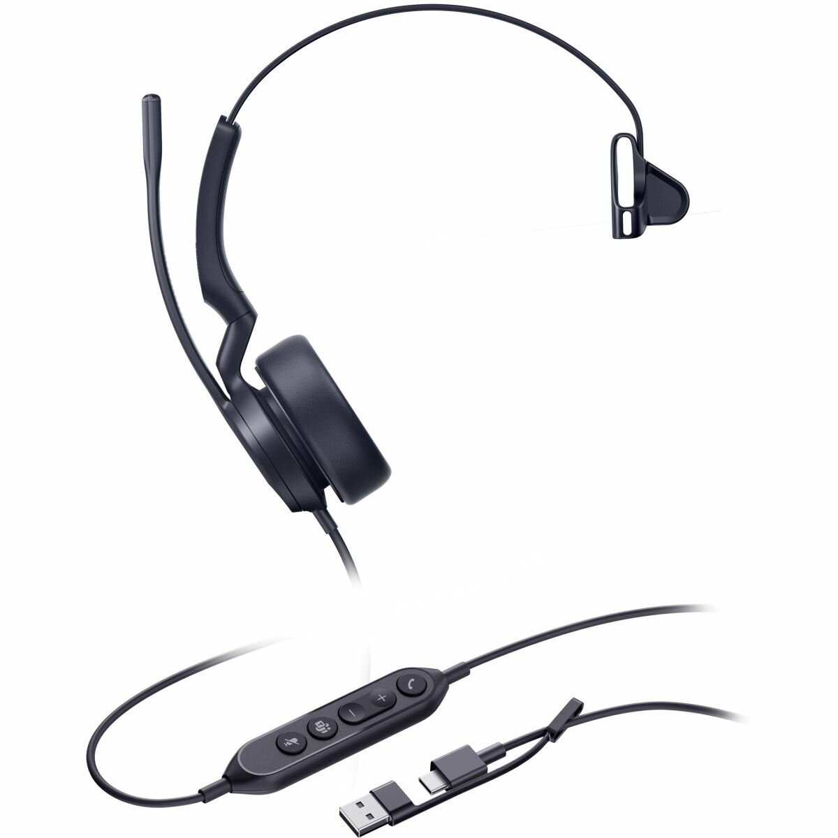 Гарнитура проводная/ Yealink UH44 Mono USB-C/A 1308241