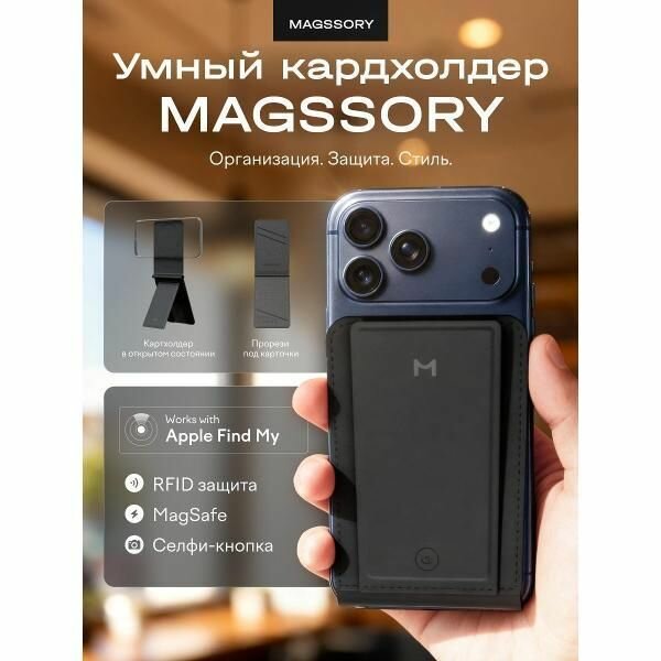 Кардхолдер для смартфона, телефона Magssory Ultima Geo Photo Wallet полуночный