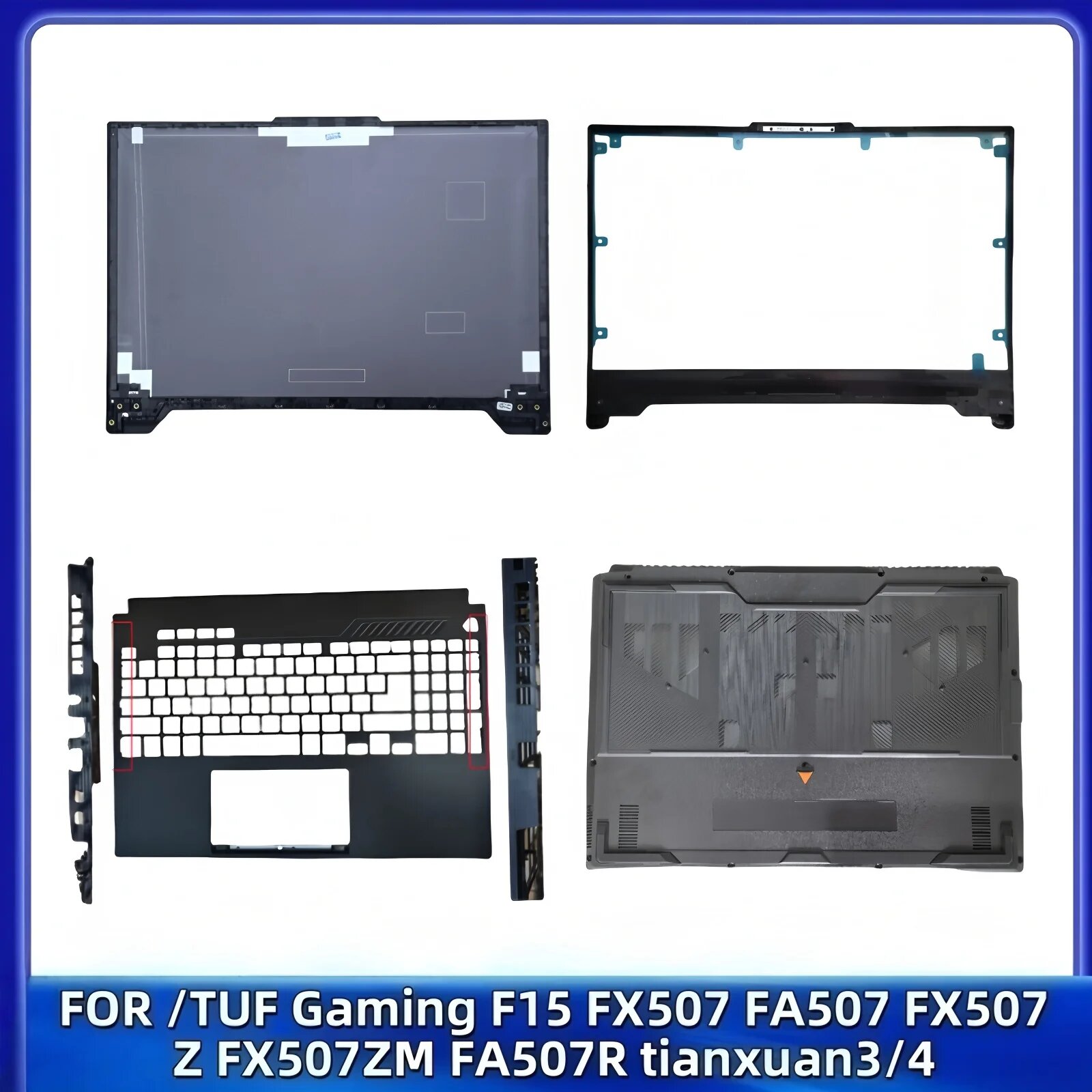Корпус для ASUS FX507 FA507 FA507Z FX507Z QMXD Черный, A B C D Shell 90W