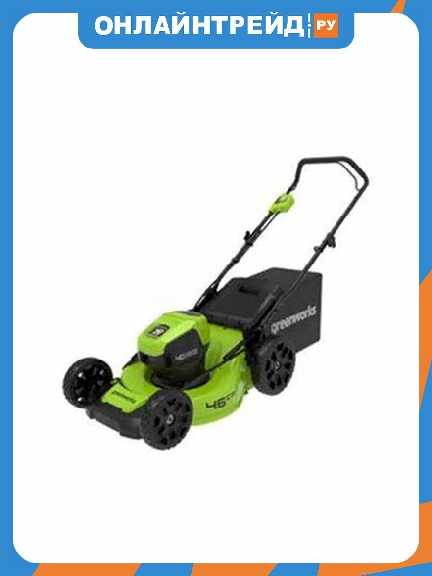 Газонокосилка аккумуляторная Greenworks GD40LM46HP, 40V, 46 см, бесщеточная, без АКБ и ЗУ