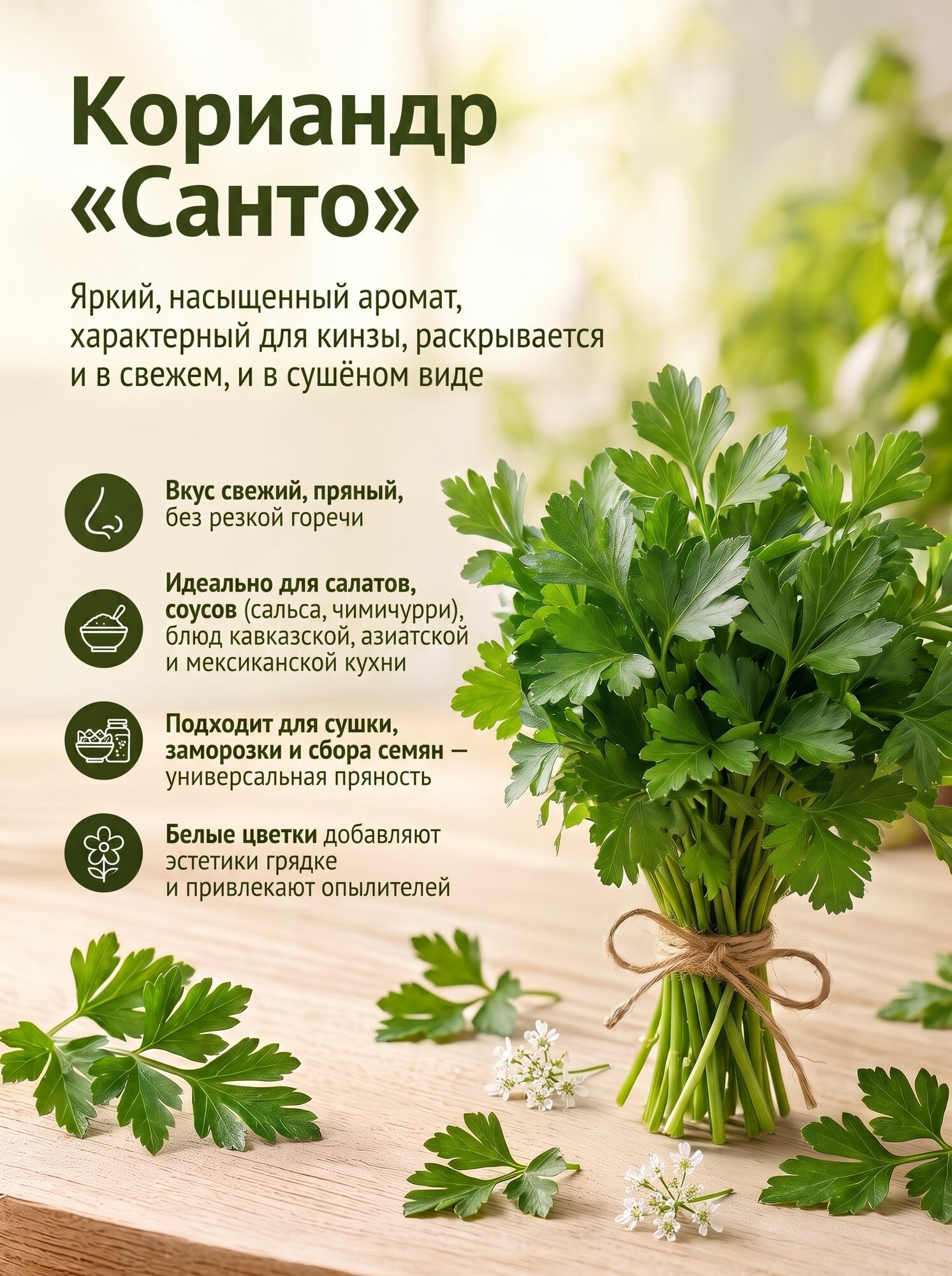 Кориандр Санто, семена — фото 1