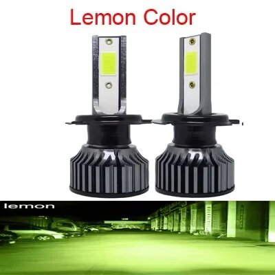2 шт. LED H1 фары, Lemon Color, 20000LM, IP68