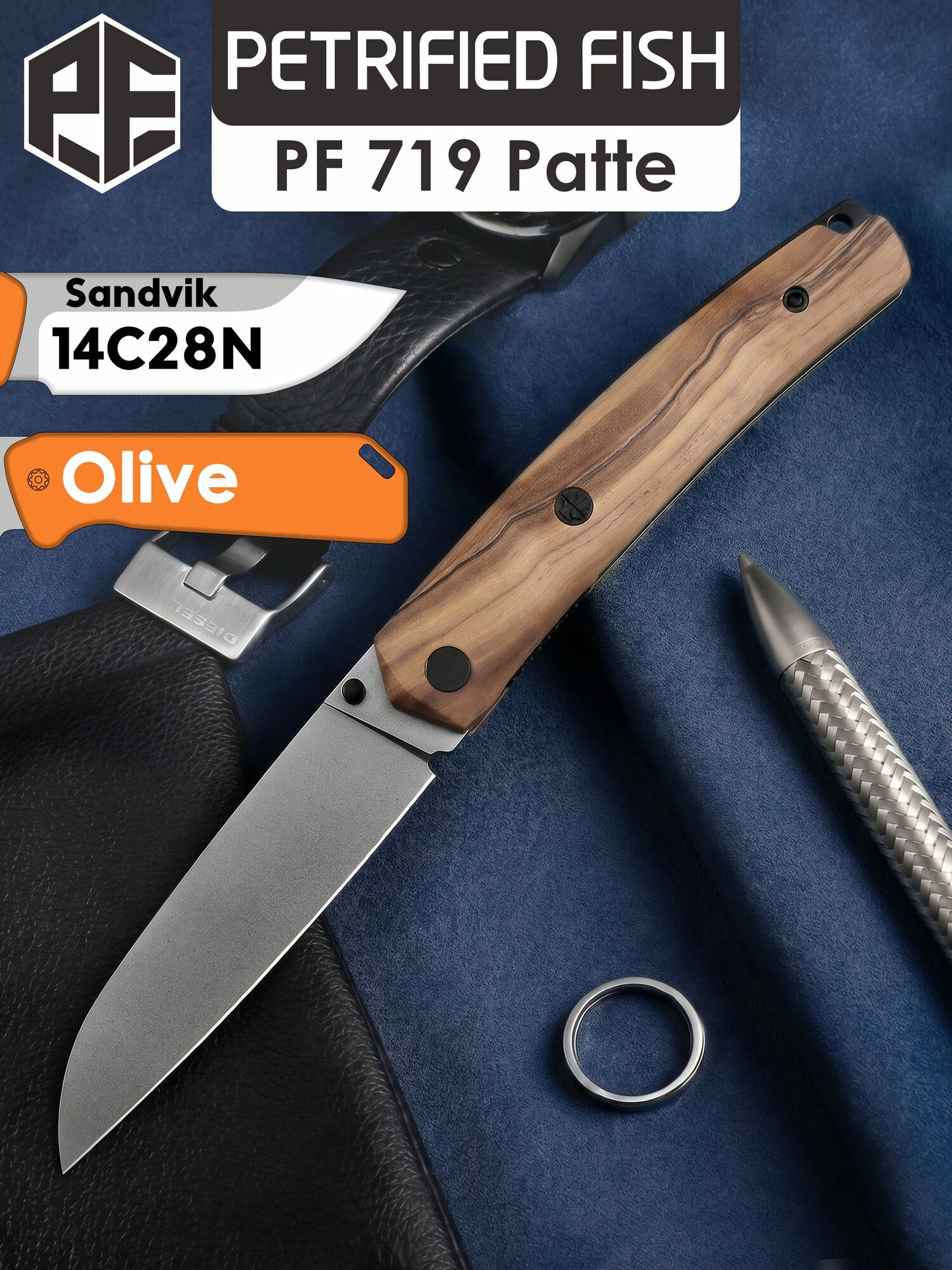 Складной нож Petrified Fish Patte V2 PF719OWOW