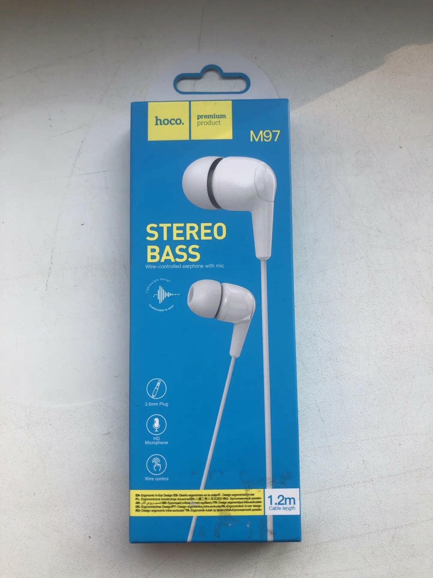 Наушники HOCO M97 Enjoy universal earphones with mic (белый)