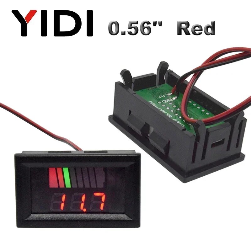 Вольтметр цифровой YIDI 0.56" Red 12-60V