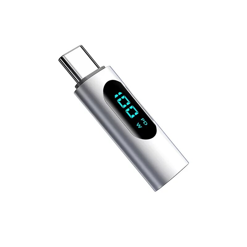 Адаптер PD 100W с цифровым дисплеем Type-C на Type-C для быстрой зарядки iPhone 15 серии, адаптер OGT для ноутбуков Huawei и Xiaomi