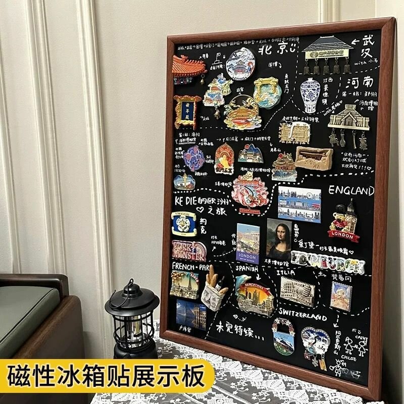 Темно-ореховая магнитная доска с магнитной полосой, 50x70 см для меню в ресторане, дизайн для настенного крепления