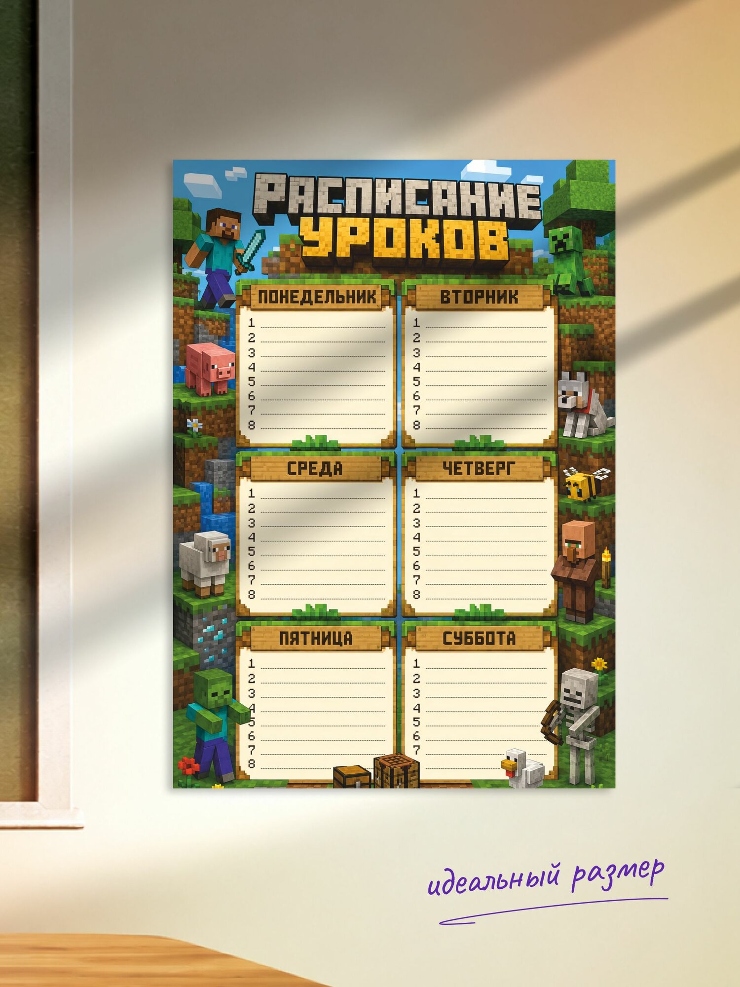 Расписание уроков Minecraft — фото 1