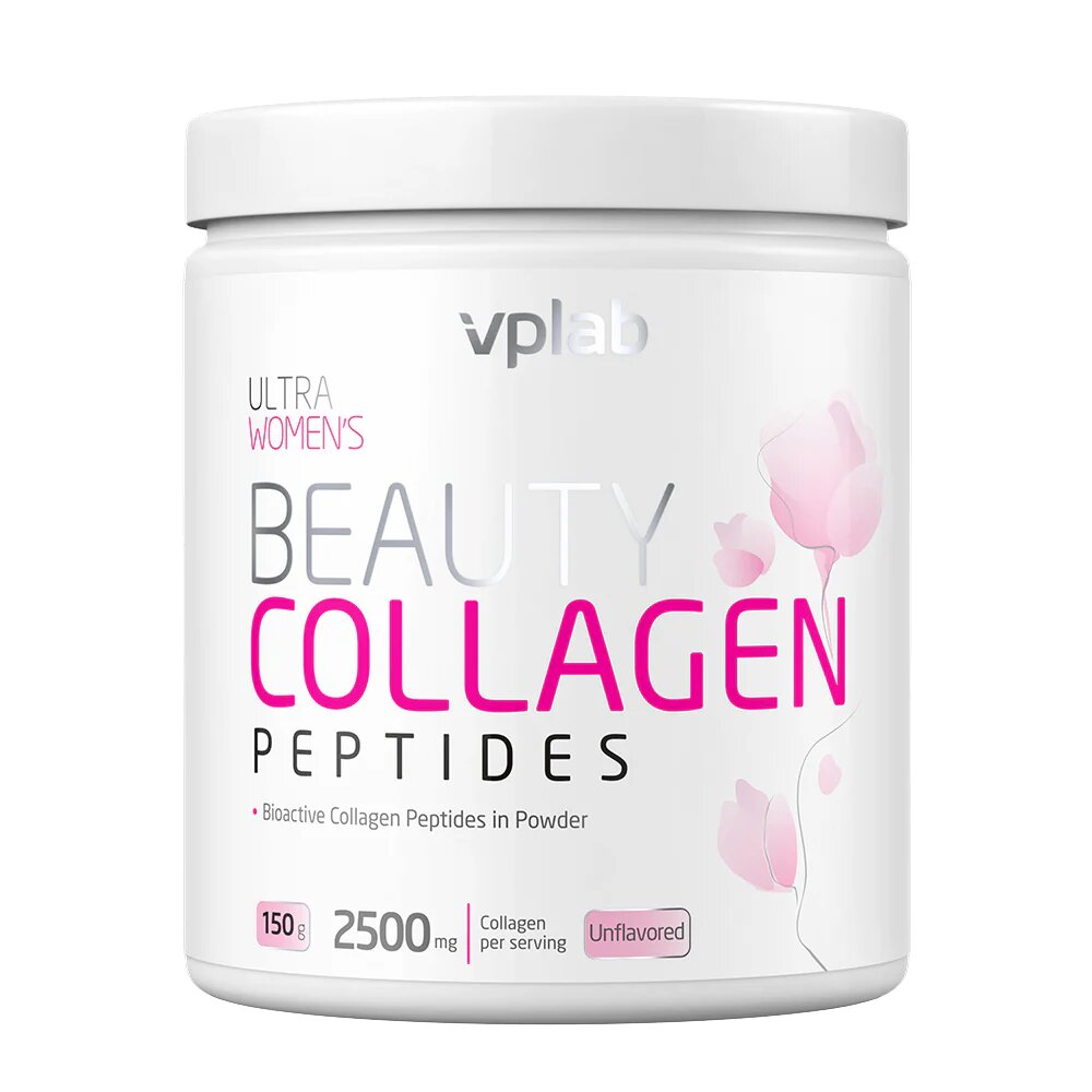 VPLAB Ultra Women's Beauty Collagen Peptides, Коллаген говяжий I и III типа, порошок 150 г