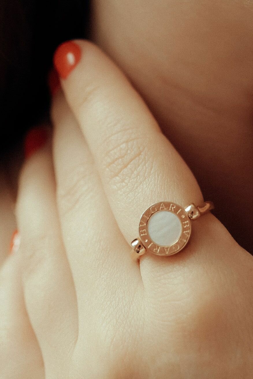 Кольцо, серебро, 925 проба, перламутр, агат