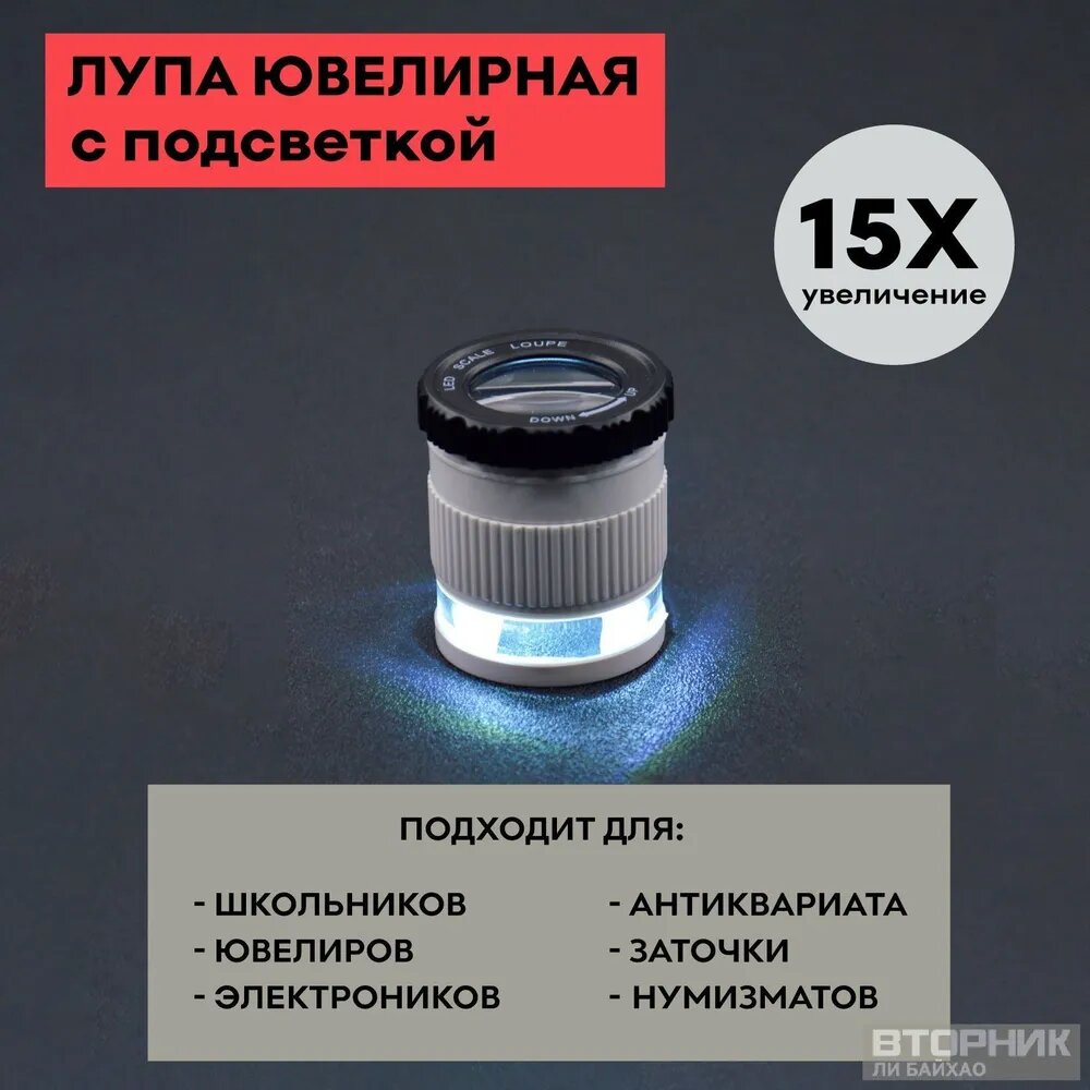 Лупа 15-кратная