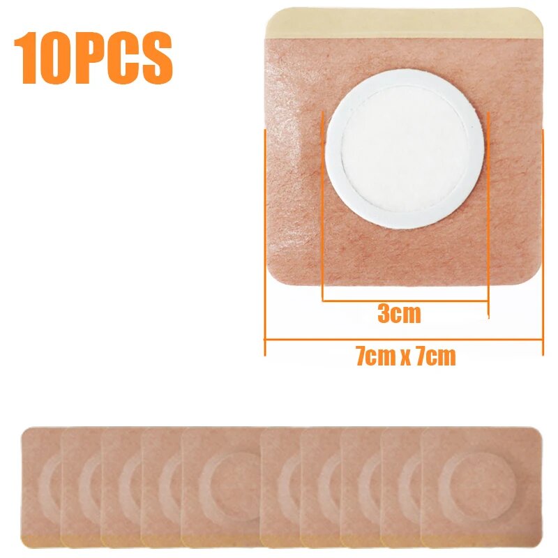 Патчи для пупка с касторовым маслом YUELONG 10pcs 7x7cm C