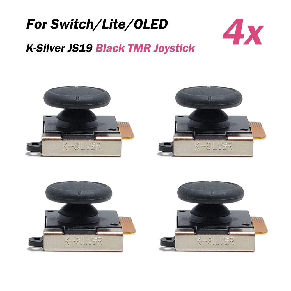 Джойстики K-Silver JS19 TMR для Nintendo Switch NS OLED 4pcs KS TMR Black