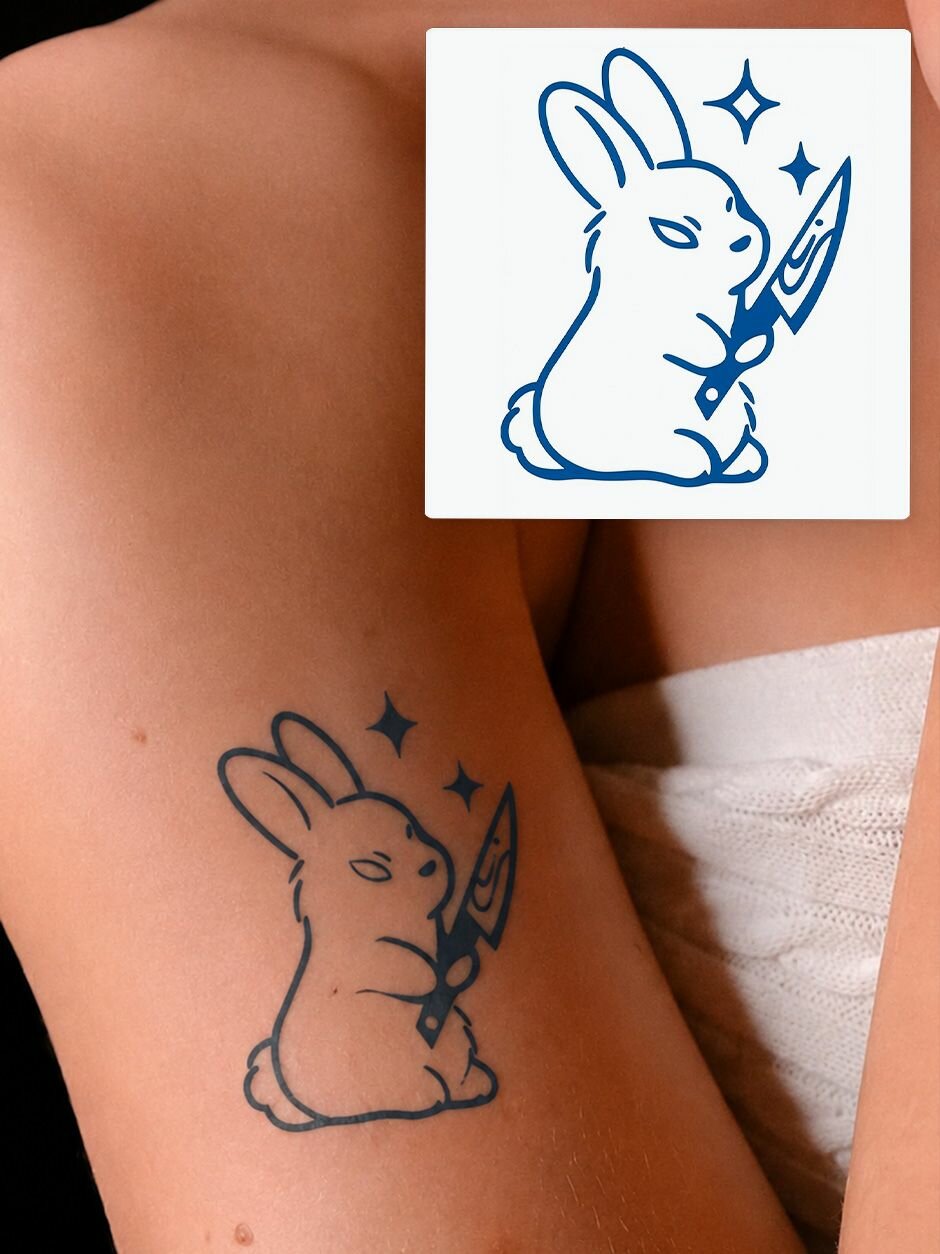 Tattoo'шки Временные тату без пленки (темнеют через 24 часа) 5*5см наклейки тату наклейки