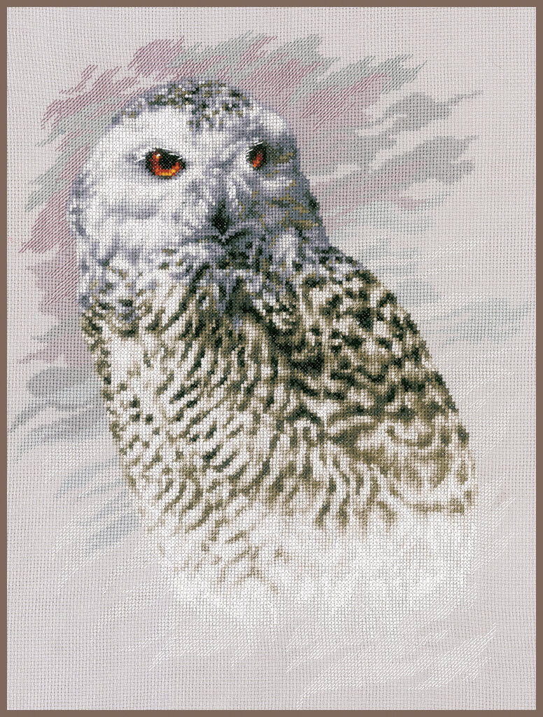 PN-0183826 Набор для вышивки крестом Lanarte Snowy Owl "Полярная сова"