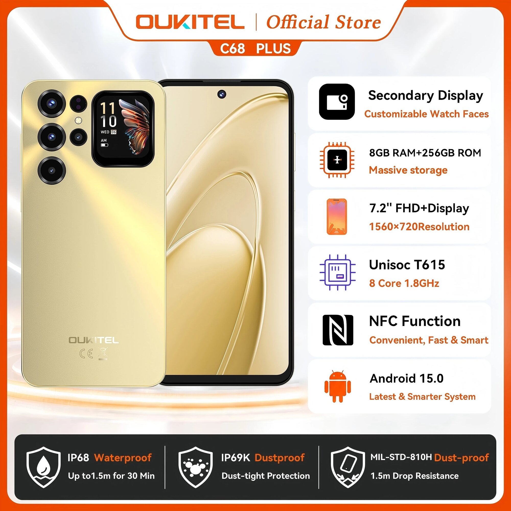 Смартфон Oukitel C68 Plus, 8/256ГБ