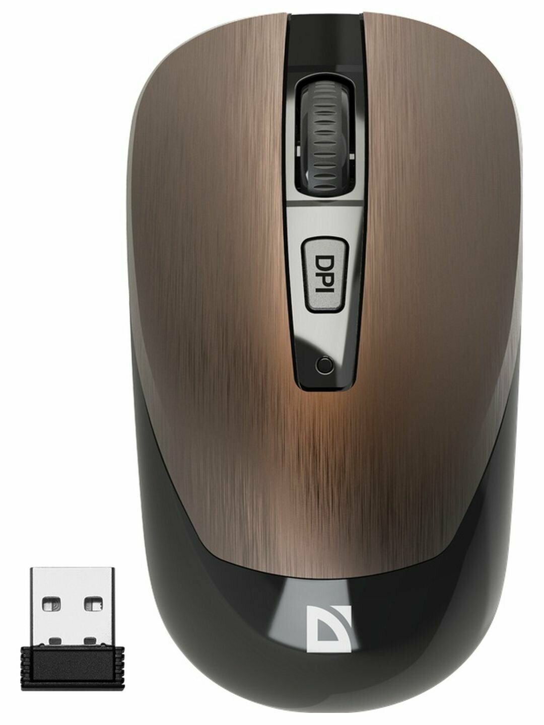 Мышь беспроводная DEFENDER Wave MM-995, оптическая, 4D, 1600 dpi, бронза