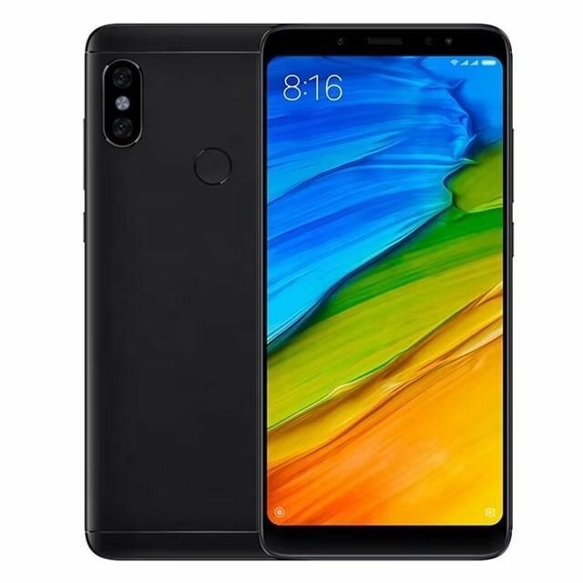 Xiaomi Смартфон Redmi Note 5 6гб 128гб Оригинальный Смартфон двойной SIM 5.99 "мобильный телефон окта-ядро 4G 12MP+5MP+13MP Snapdragon 636 мобильный телефон Global 6/128 ГБ, Nano-SIM, черный