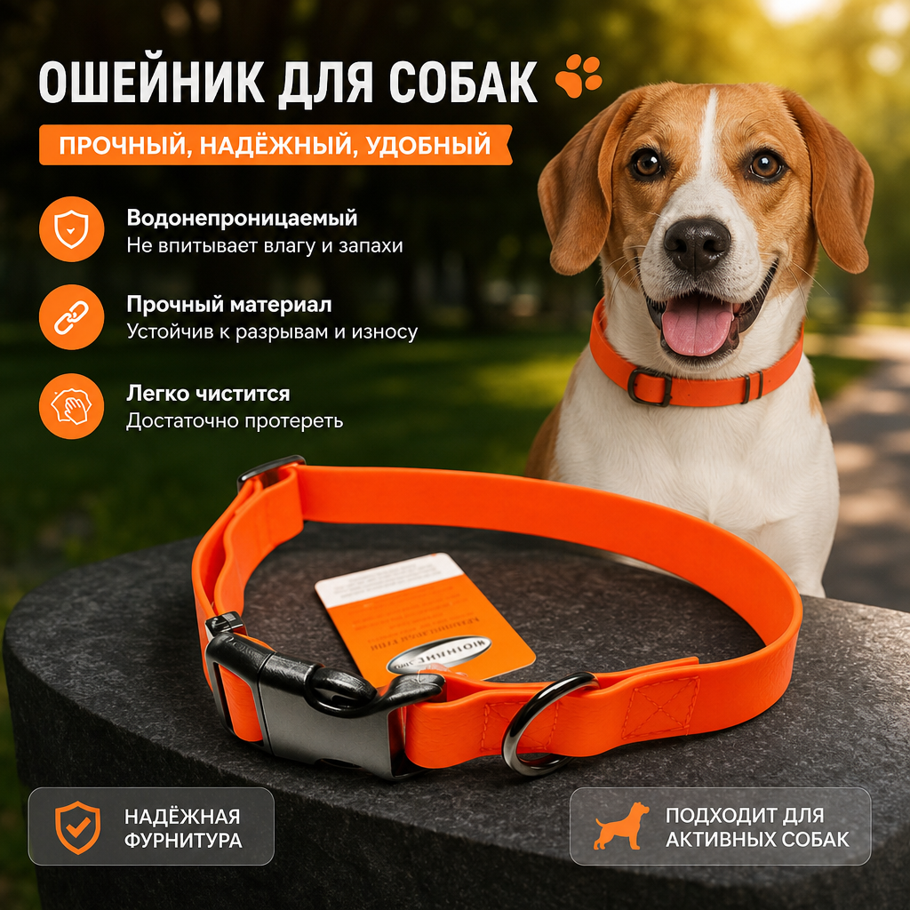 Регулируемый ошейник для собак, регулируемый, прочный