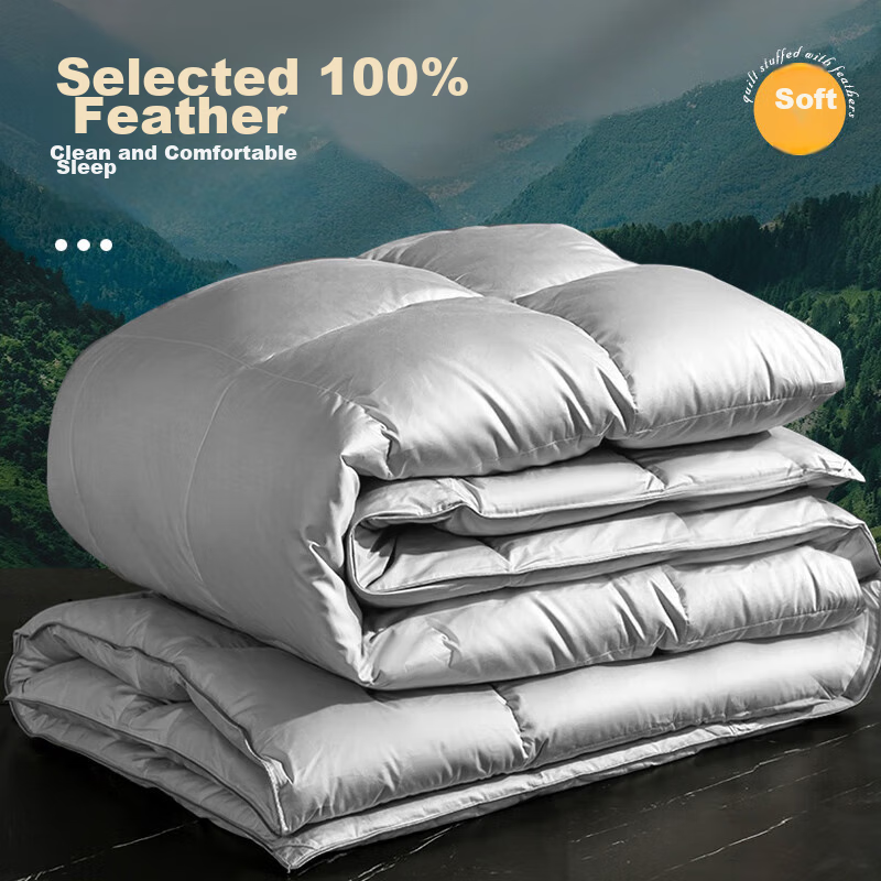 Nanjiren 100% белый утиный пух одеяло зима одноразмерное 4 цзинь 2 кг 150x200 см Цвет：Зимнее одеяло с белым утиным