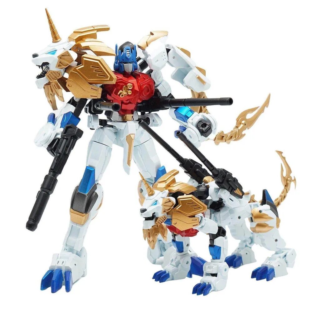 Трансформер робот(Transformers: Rise of the Beasts, 2023), Optimus Prime+Lionblade , Высота в режиме робота: 13 см, подарок для мальчика/KAKALI
