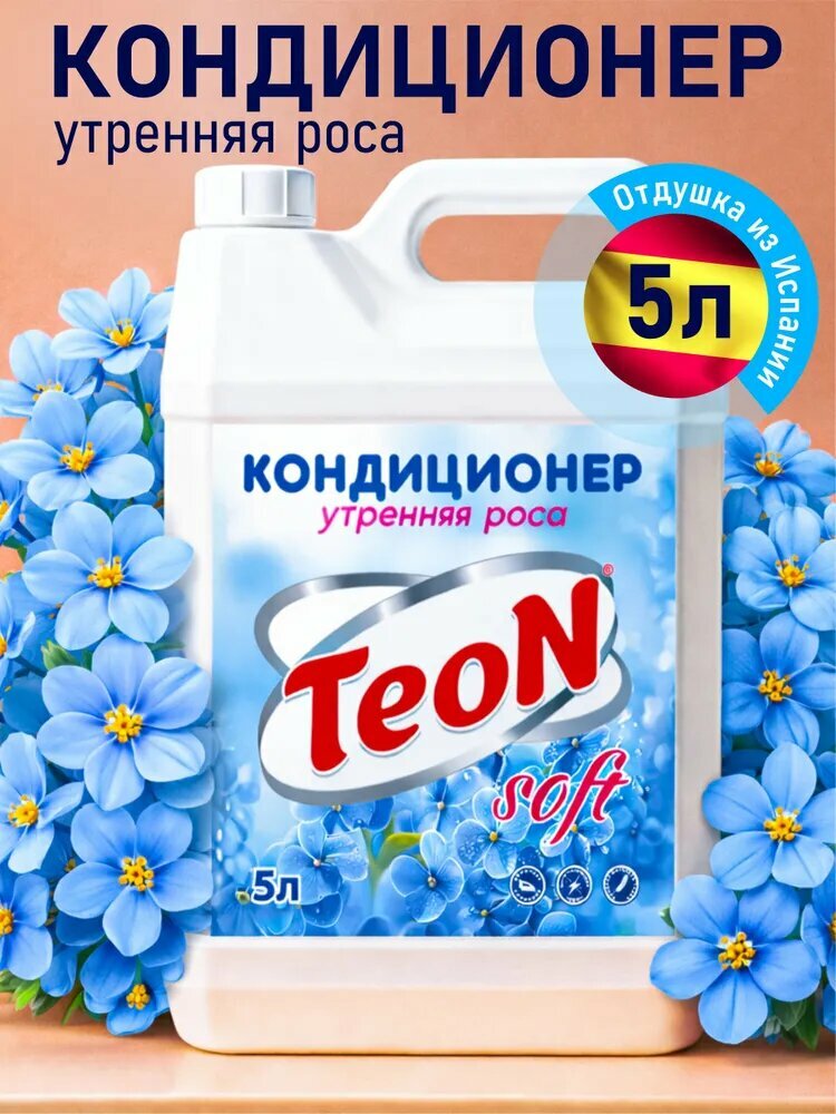 Кондиционер-ополаскиватель для белья TEON 5 л, Утренняя роса