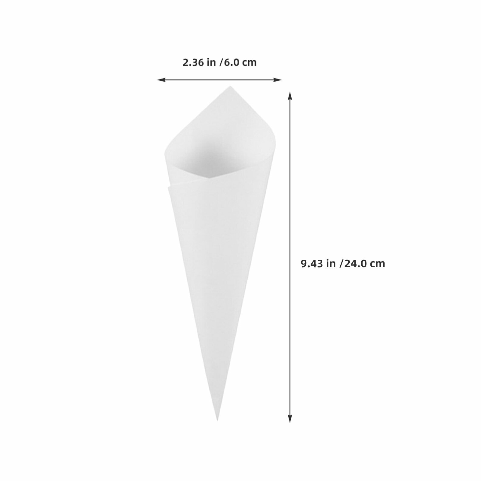 60 Штук Белые Конусы Для Конфетти Размер 18.00X6.00X6.00Cm Идеально Для Свадебного Украшения И Праздничной Атмосферы
