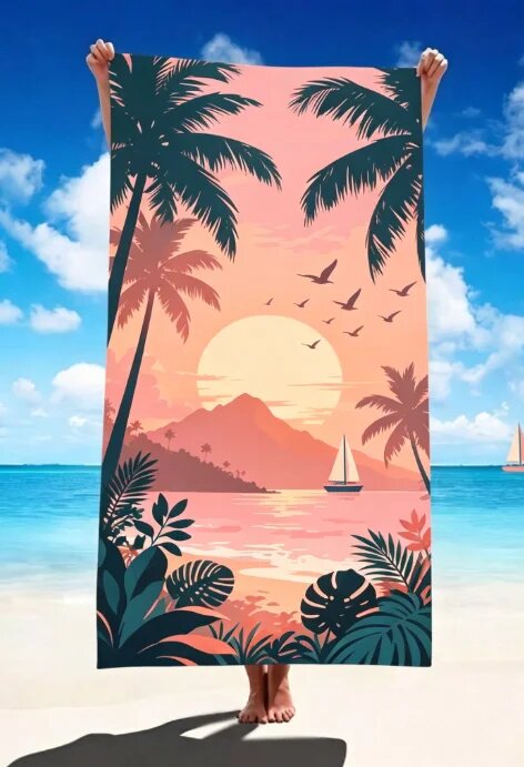 Полотенце Sunset Beach из микрофибры 50X100cm , 4
